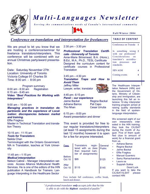 Newsletter 4 - Multi-Languages