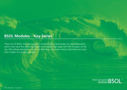 BSOL Modules â Key Series - BSI Shop