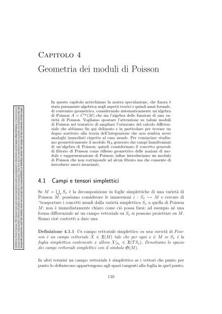 Geometria dei moduli di Poisson