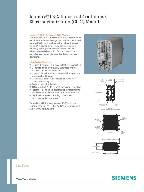LX-X Industrial Modules Datasheet - Siemens