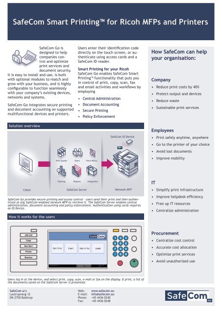 SafeCom Go for Ricoh