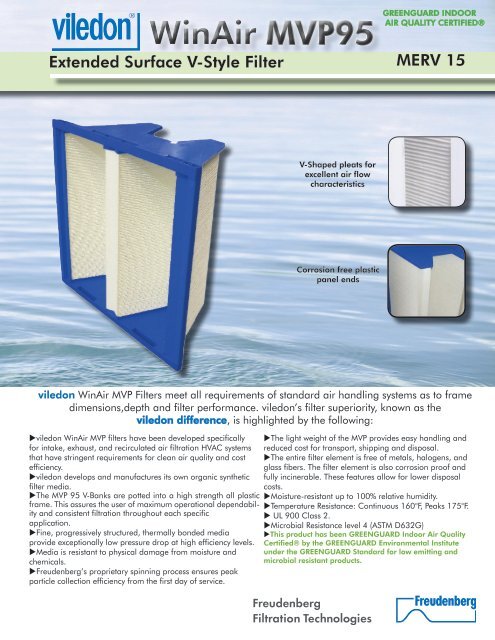 WinAir MVP95 - Freudenberg Filtration Technologies