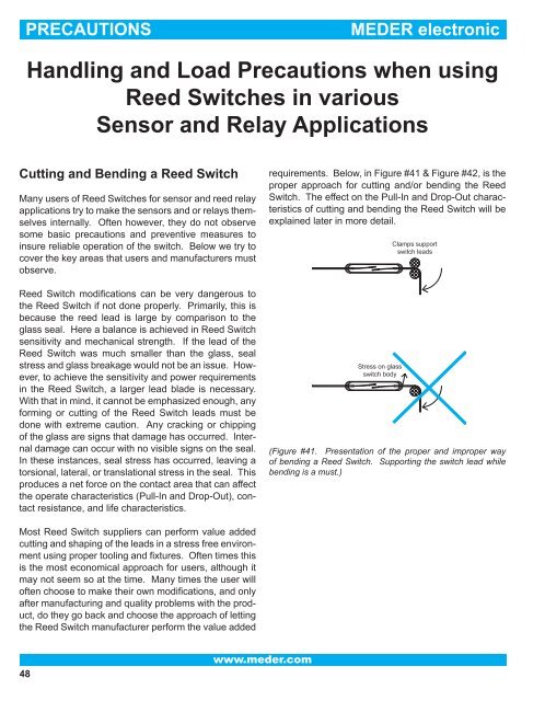 Reed Switch Precautions - Digi-Key