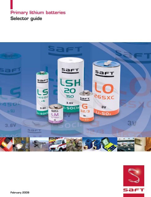 Primary lithium batteries Selector guide - Saft