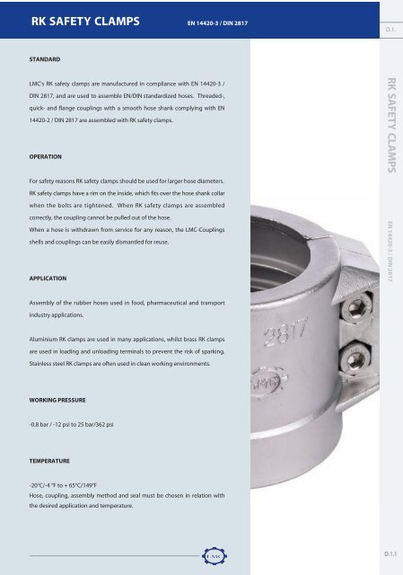 rk safety clamps - LMC-Couplings