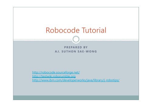 Robocode Tutorial