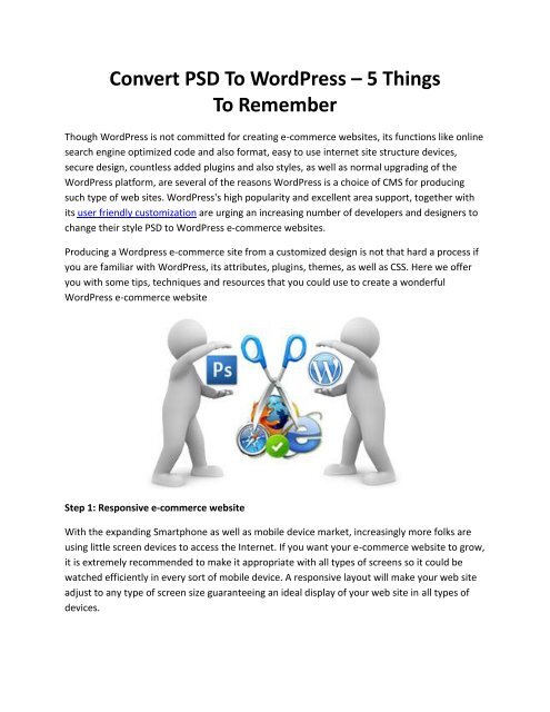 Convert PSD To WordPress – 5 Things To Remember
