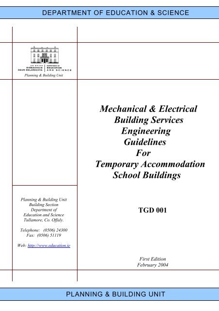 Mechanical and Electrical Building Services Engineering Guidelines ...