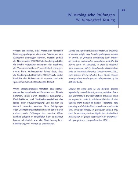 IV. Virological Testing - MDT Medical Device Testing GmbH