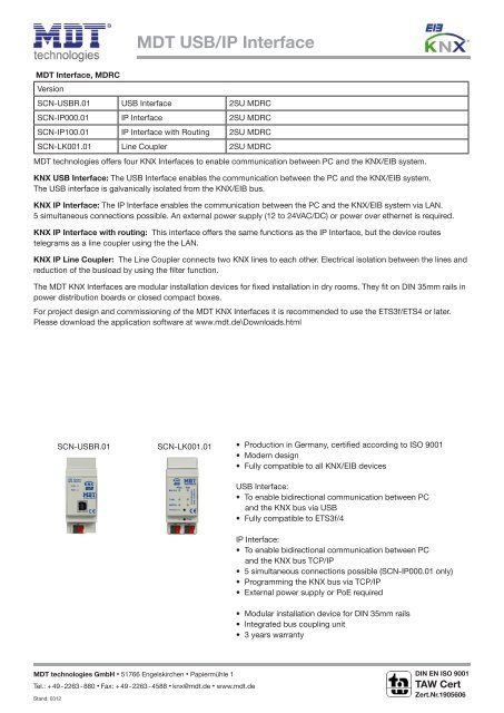 MDT USB/IP Interface
