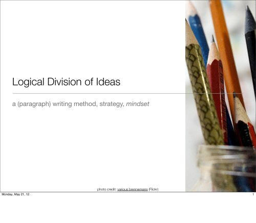Logical Division Of Ideas