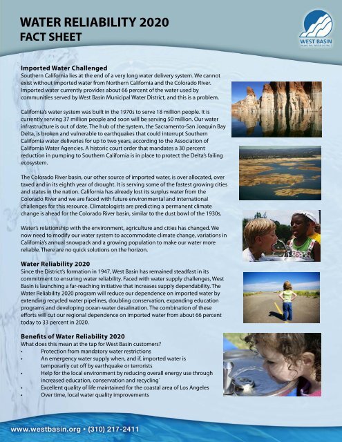 to learn how you can help secure a reliable water future