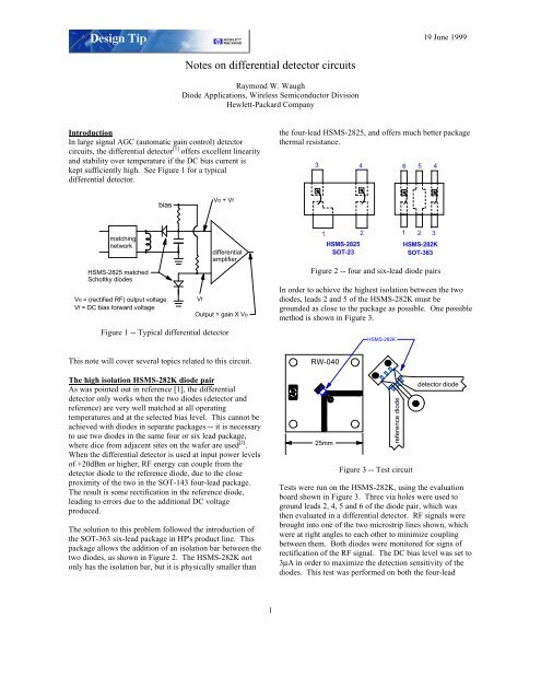 Notes on differential detector circuits