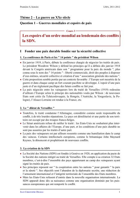 la SDN. - Lyceedadultes.fr