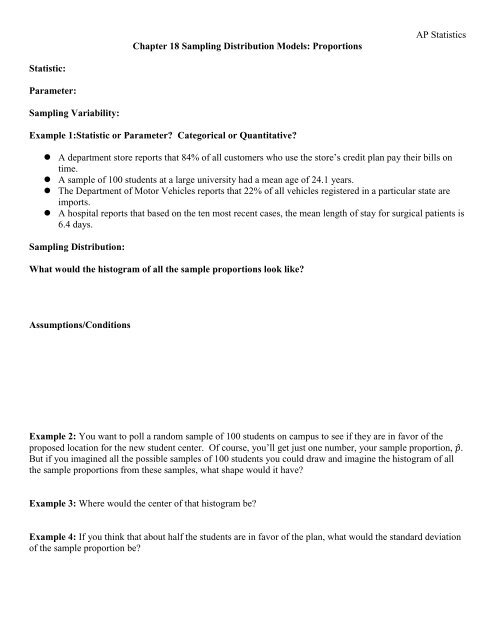 Sample Proportions.pdf - Keller ISD Schools