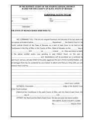 Subpoena Duces Tecum for Business Records - the Clark County ...