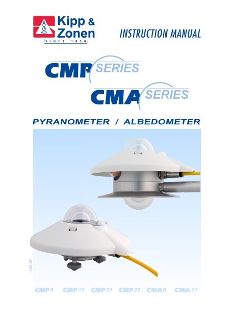 CMP series Pyranometers and CMA series Albedometers