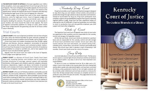 Judicial Branch at a Glance - Kentucky Court of Justice