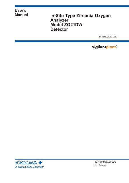 In-Situ Type Zirconia Oxygen Analyzer Model ZO21DW ... - Yokogawa