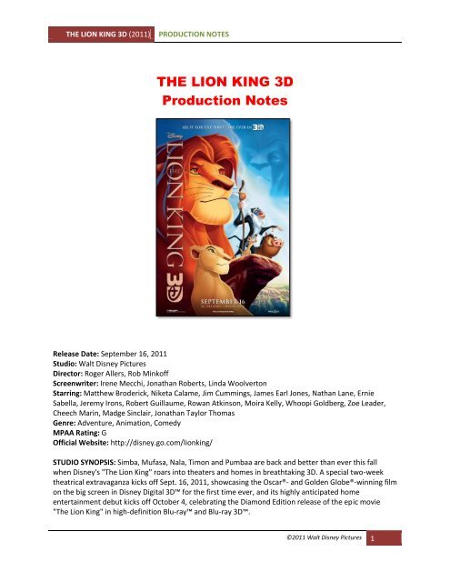 Lion King Characters Characteristics And Functions Pdf - Infoupdate.org Lion King Characters Characteristics And Functions Pdf - Infoupdate.org