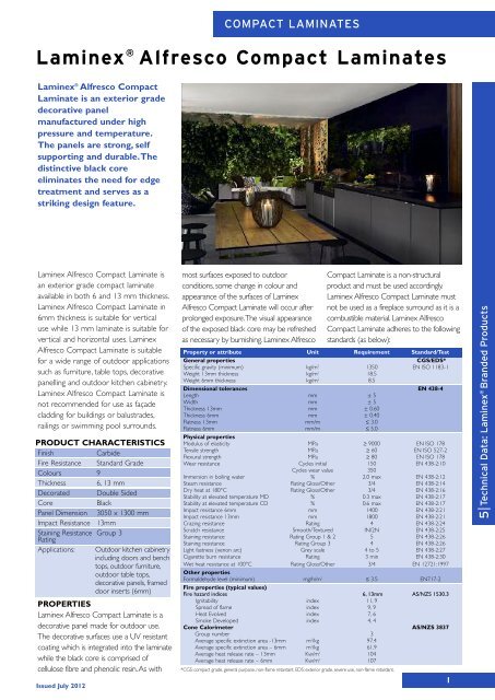 Laminex Alfresco Compact Laminate