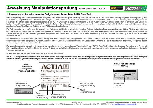 SmarTach Manipulationsprüfung - Christophersen ...