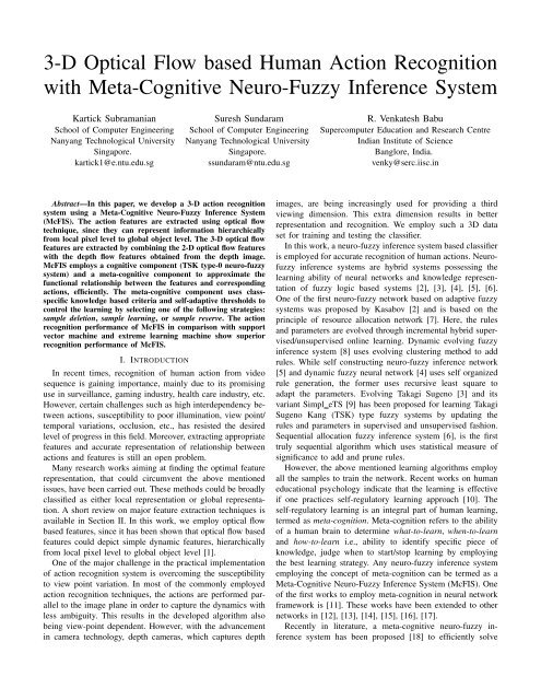 3-D Optical Flow based Human Action Recognition with Meta ...