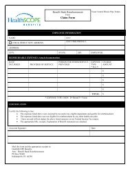 Vision Claim Form - HealthSCOPE Benefits