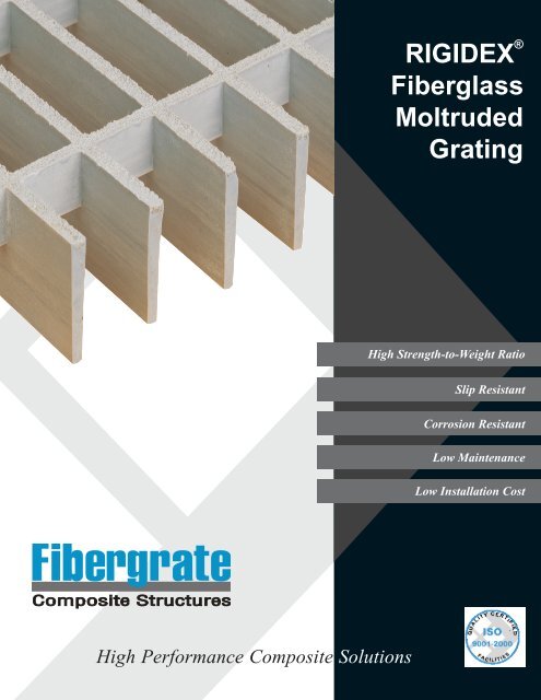 RIGIDEX Fiberglass Moltruded Grating - Fibergrate Composite ...