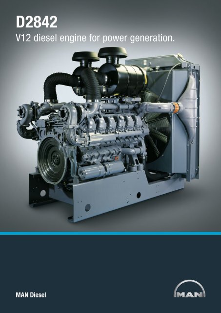 V12 diesel engine for power generation. - MAN Diesel & Turbo SE