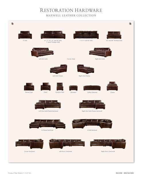 MAXWELL LEATHER COLLECTION - Restoration Hardware
