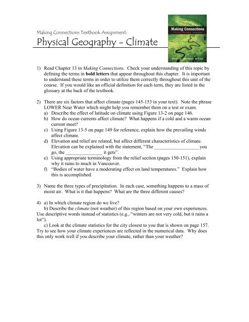 Physical Geography - Climate