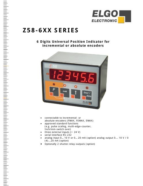 Z58 - ELGO Electric GmbH