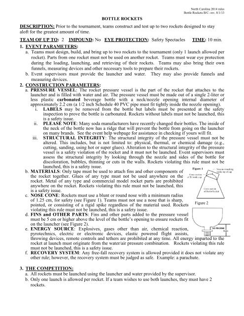 2014 Bottle Rocket rules - North Carolina Science Olympiad