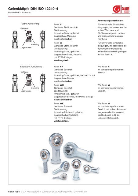 GelenkkÃ¶pfe DIN ISO 12240-4 - Ganter