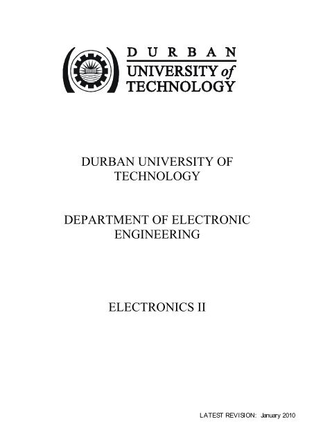 DURBAN UNIVERSITY OF TECHNOLOGY ... - CS DUT
