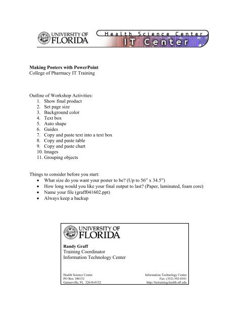 PowerPoint Posters.pdf - Academic Health Center Training