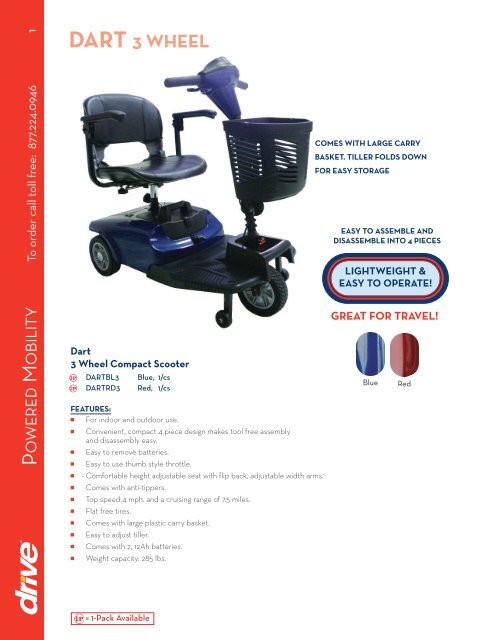 DART 3 WHEEL - Drive Medical