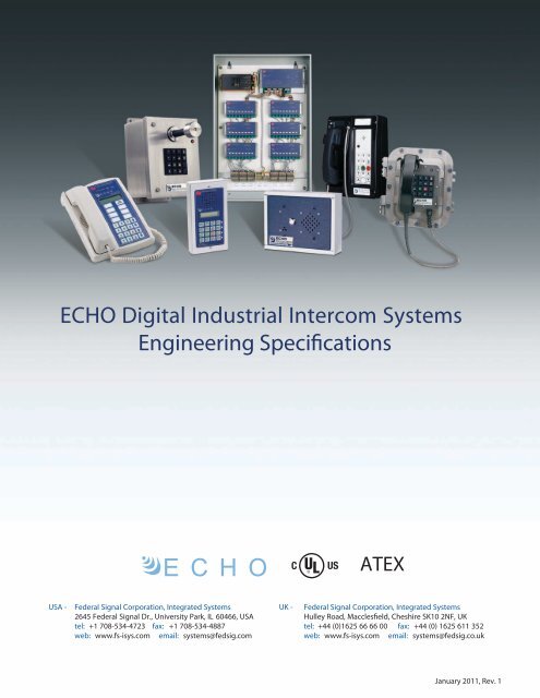 ECHO Digital Industrial Intercom Systems - Federal Signal