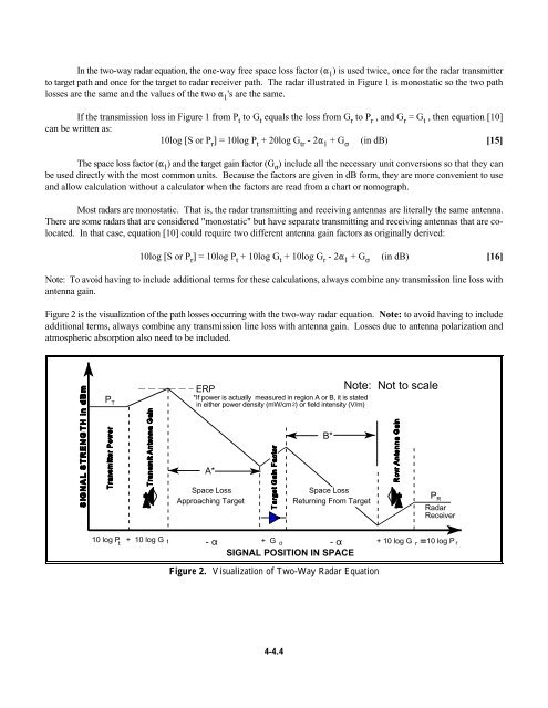 In the two-way radar equa