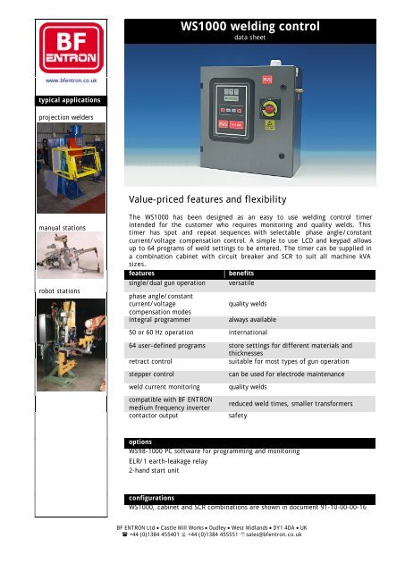 WS1000 datasheet - BF ENTRON Ltd