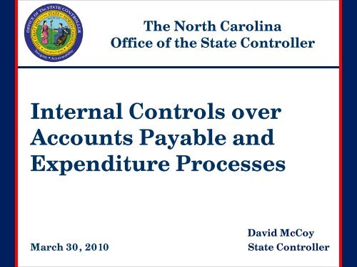 Internal Controls over Accounts Payable and Expenditure Processes