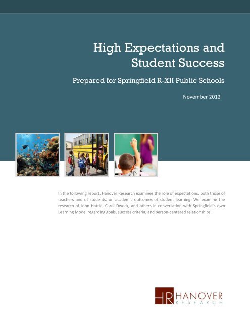 High Expectations and Student Success - Springfield Public Schools