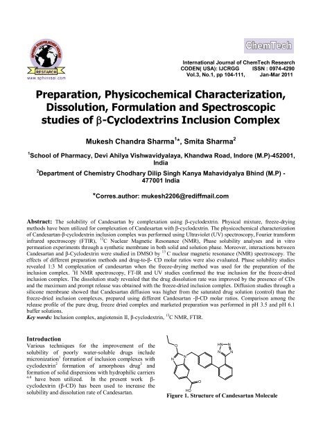 Cyclodextrins Inclusion Complex