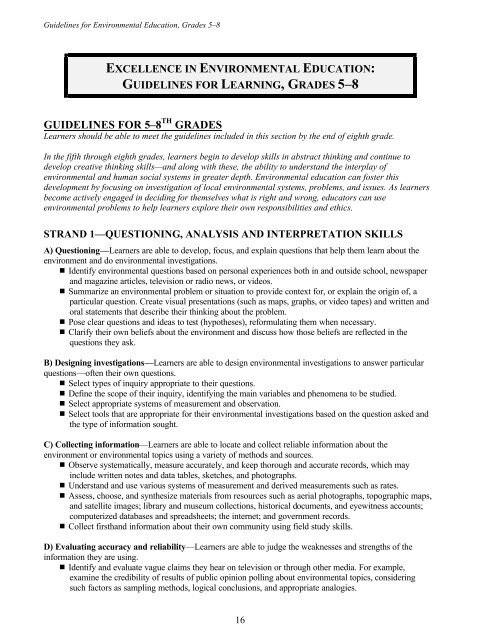 Grades 5-8 - Project Wild