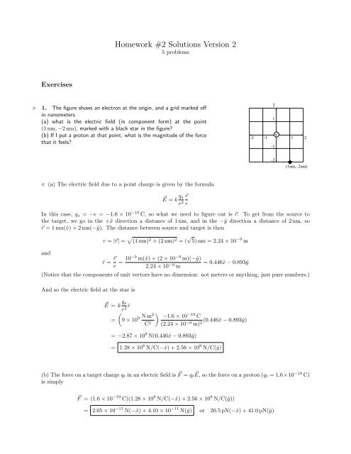 Homework 2 Solutions Version 2