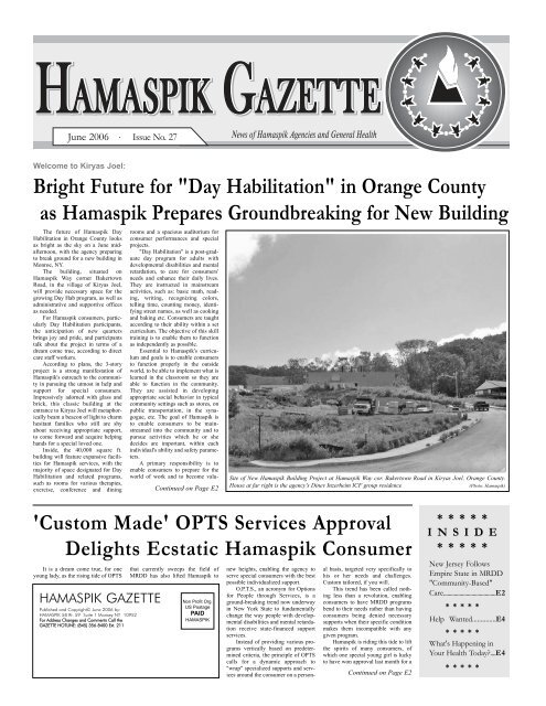the English version - Hamaspik of Rockland County