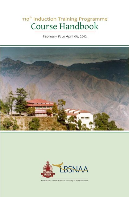 110 Induction course handbook - lbsnaa