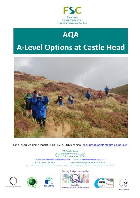 A Level AQA Geography - Field Studies Council