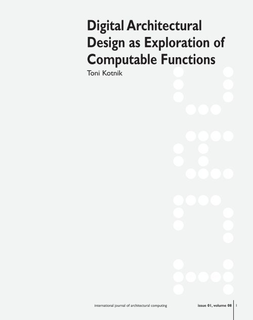 Digital Architectural Design as Exploration of Computable Functions